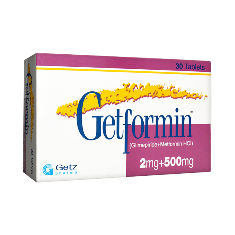 Getformin 2Mg/500Mg Tablets - Side Effects - Buy Online - ₨ 607 - khasmart