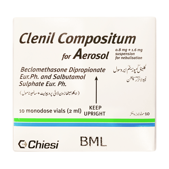 Clenil For Aerosol - Side Effects - Buy Online - ₨ 504 - khasmart