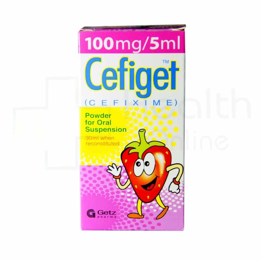 Cefiget Suspension 100Mg/5Ml - Side Effects - Buy Online - ₨ 315 - khasmart