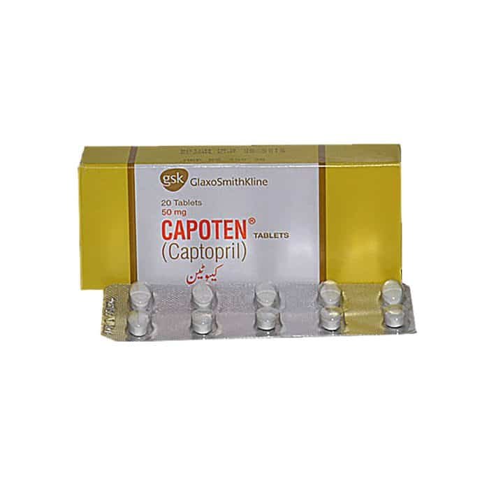 Capoten Tablets 50Mg - Side Effects - Buy Online - ₨ 379 - khasmart